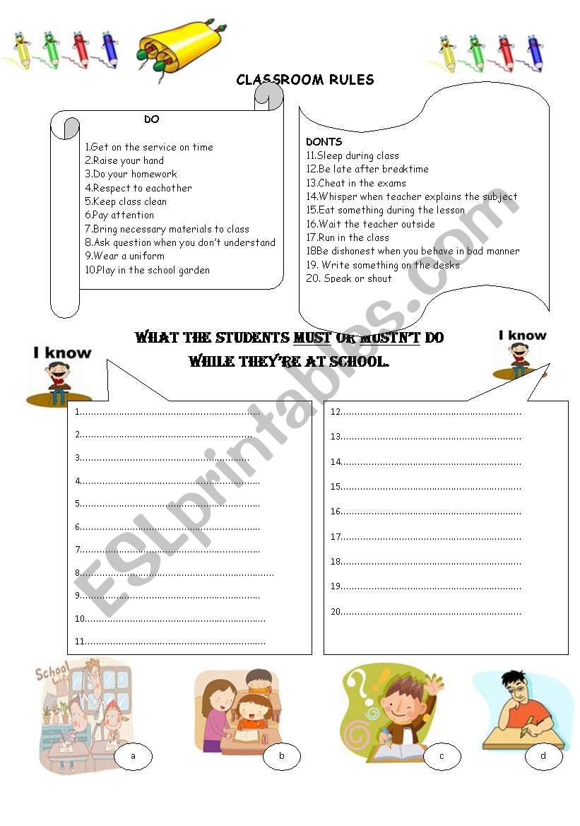 must mustn´t - ESL worksheet by cancan88