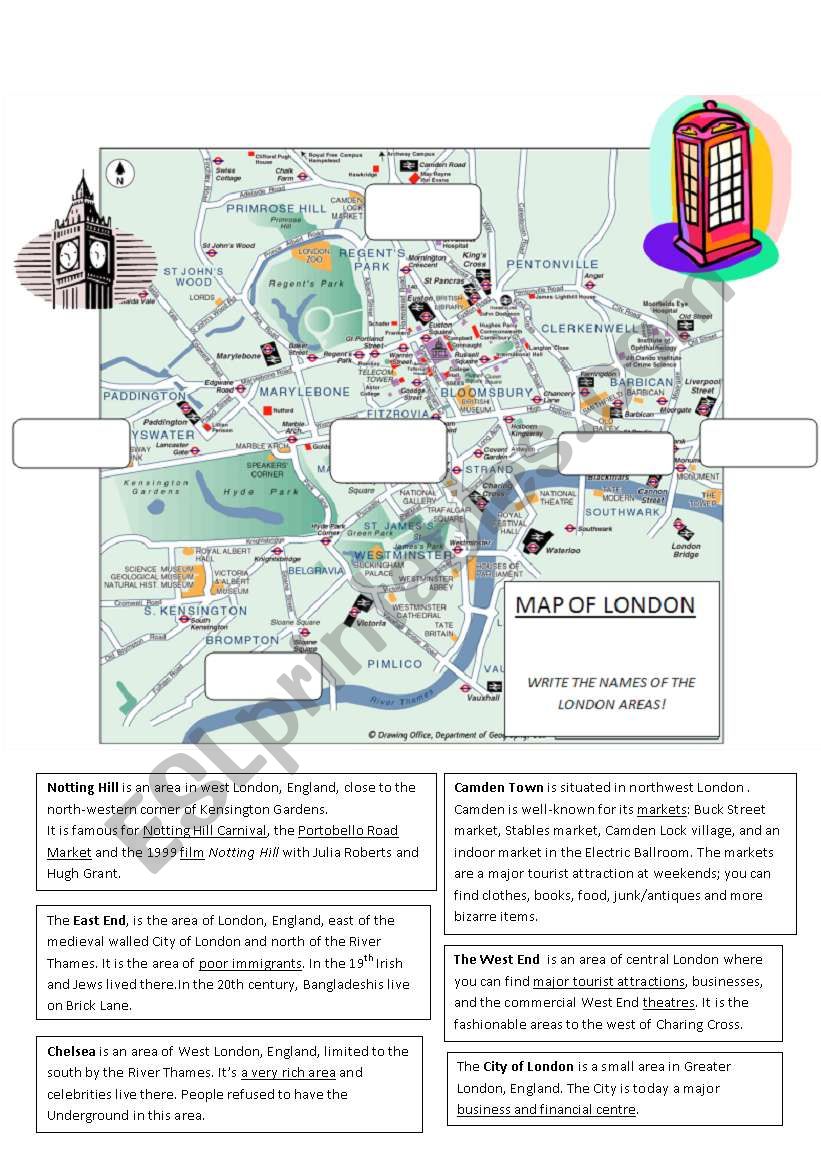 Let´s visit London! (2/4) Part 2 - Worksheet - ESL worksheet by steelcity