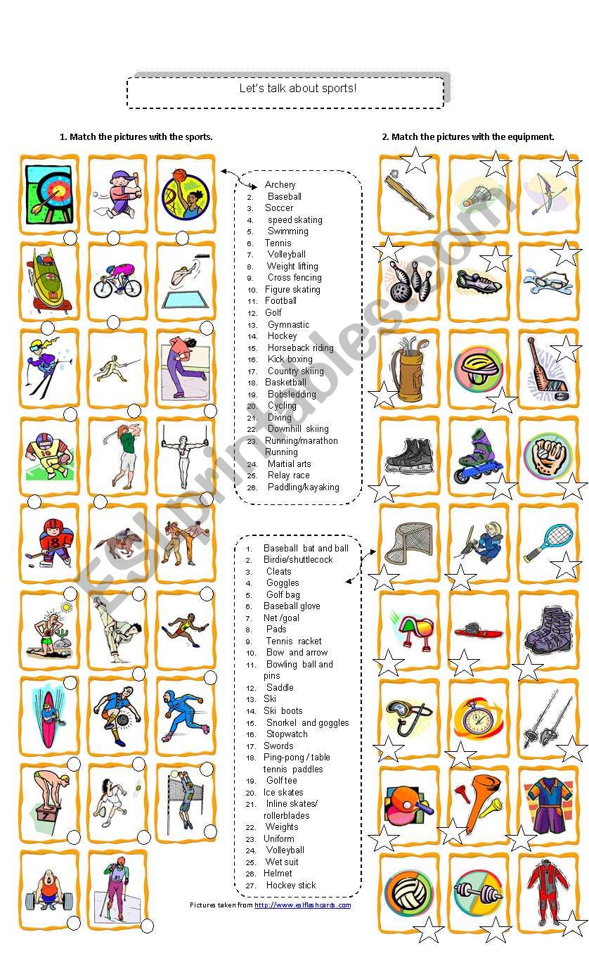 LET´S TALK ABOUT SPORTS! - ESL worksheet by anacrist