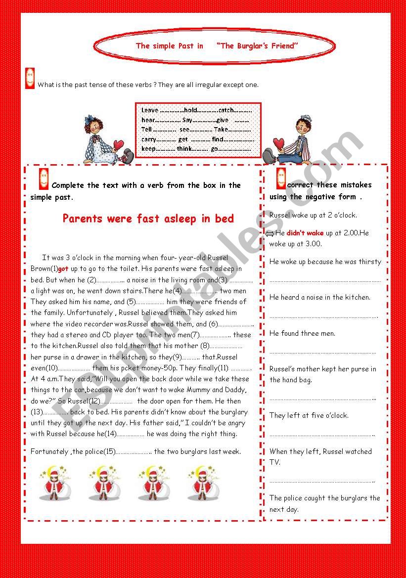Let´s practise the simple past. - ESL worksheet by om aziz