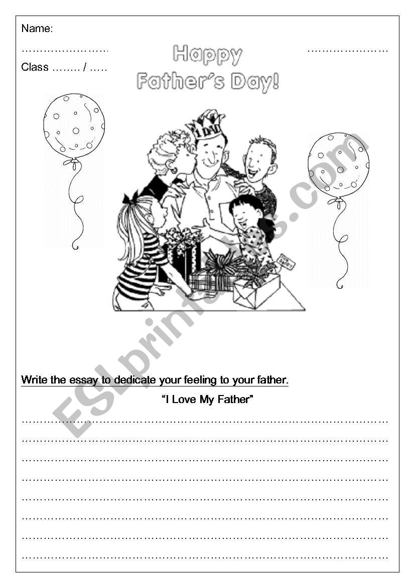 Father´s day worksheet - ESL worksheet by taaizilla