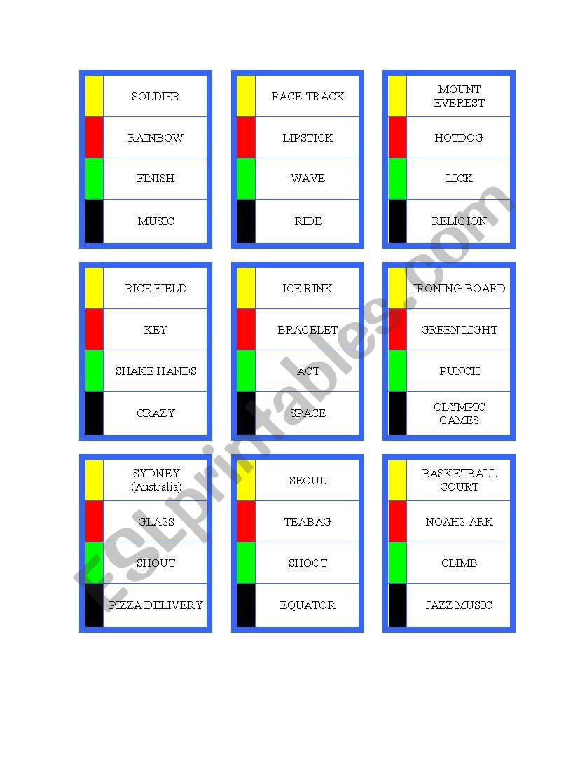 Pictionary Cards To Print Pdf - Infoupdate.org