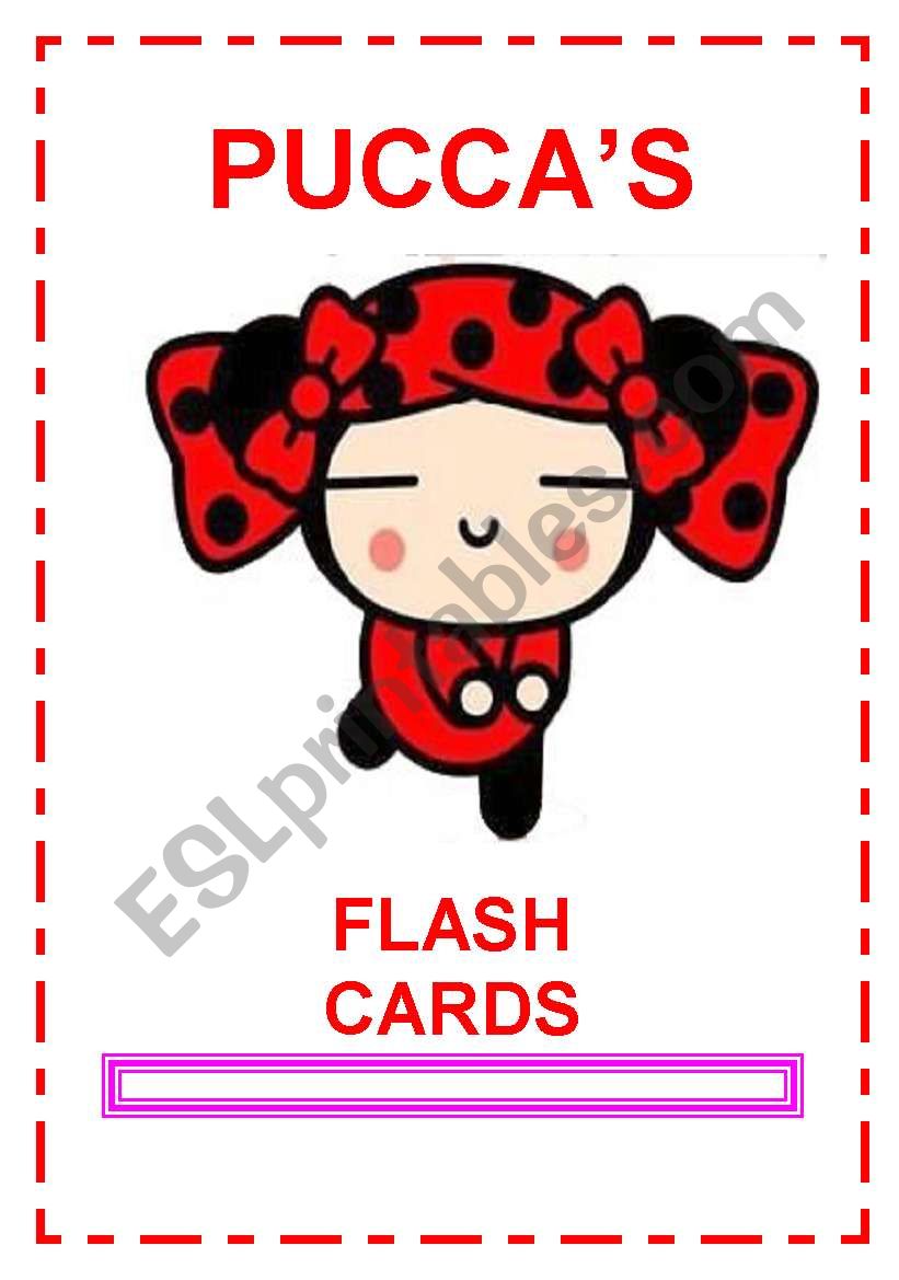 PUCCA´S FLASHCARDS 1 - ESL worksheet by giovi26_26