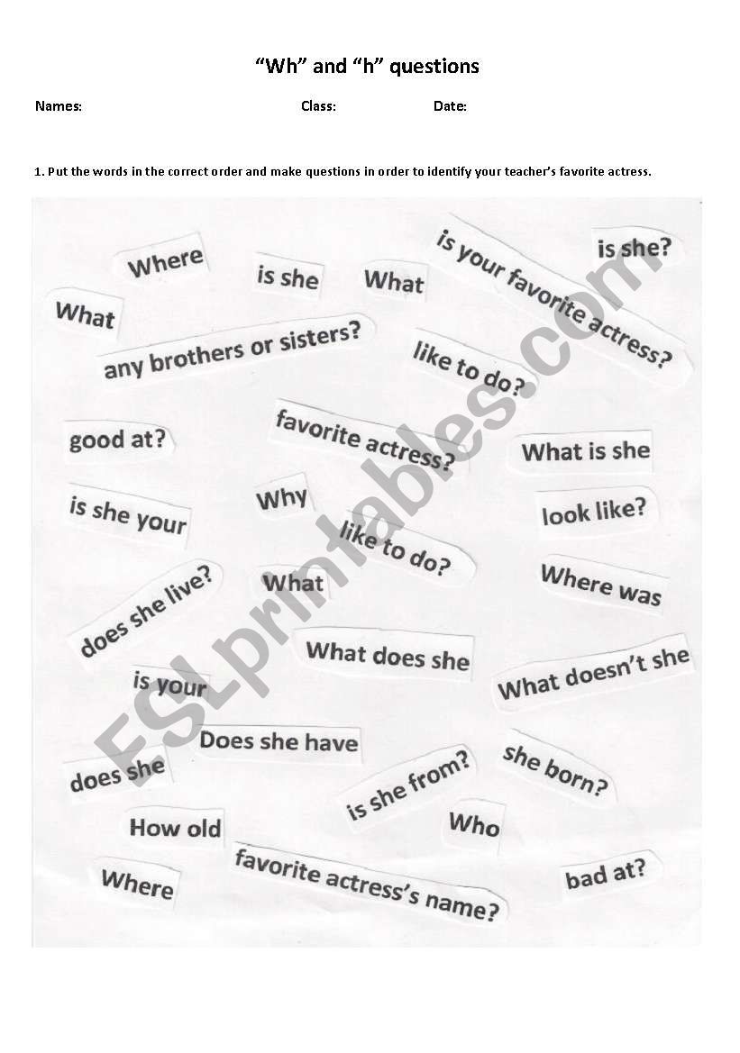 Who´s my favorite actress? - ESL worksheet by fefiguer