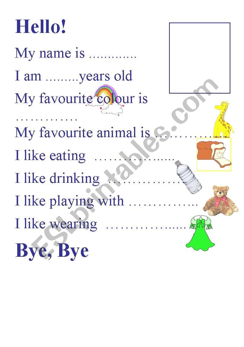Hello! It´s me! - ESL worksheet by manyasha