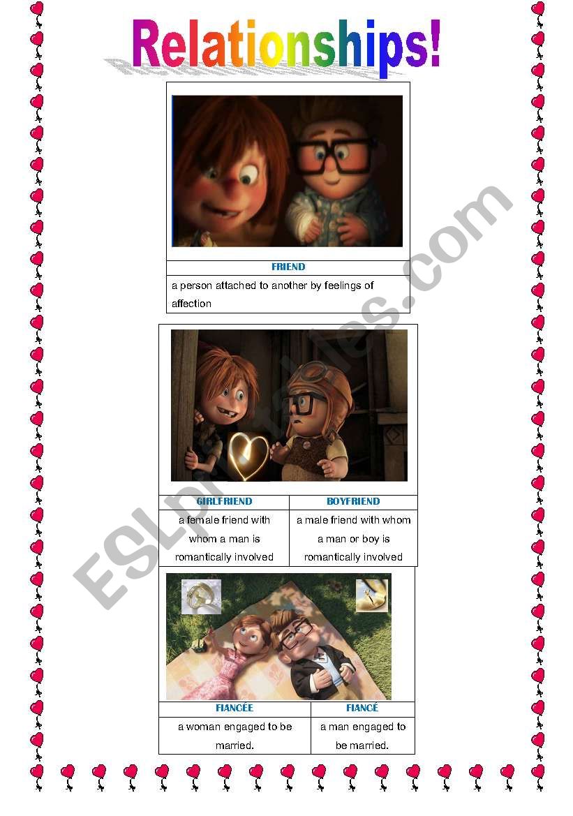 Relationships! Part 1 - ESL worksheet by OScar1reyes Relationships! Part 1 - ESL worksheet by OScar1reyes