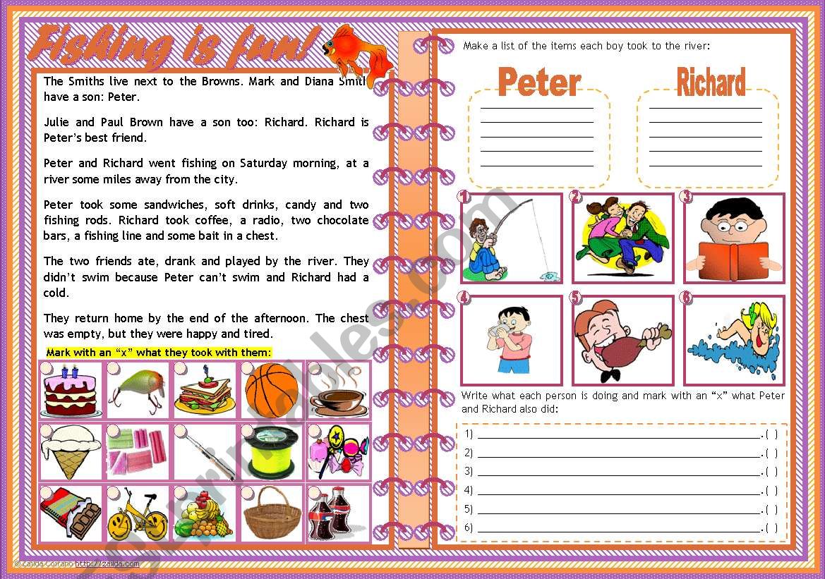 Fishing is fun! â€“ reading comprehension â€¢ contextualized grammar â ...