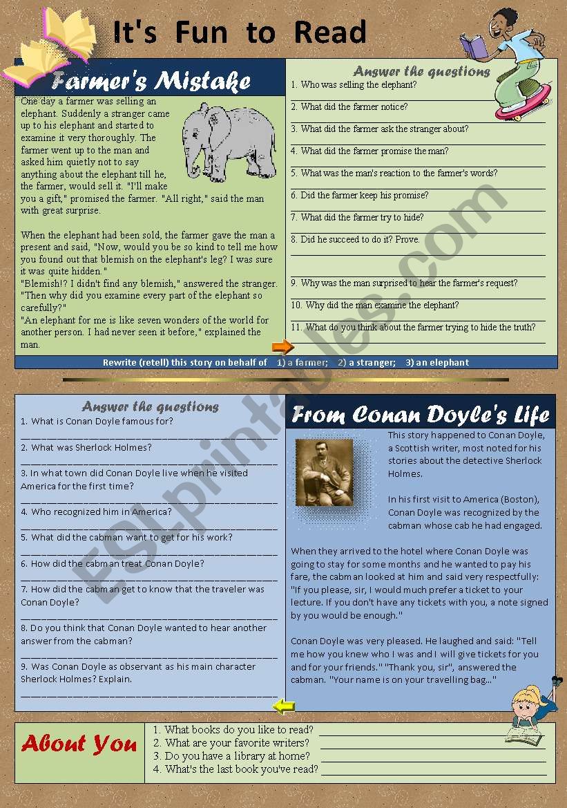 It´s Fun to Read - ESL worksheet by mumblebee