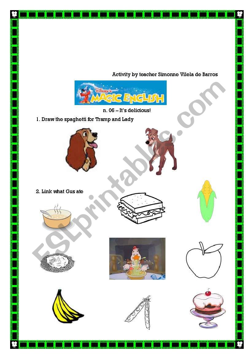 It´s delicious! Magic English 6 - ESL worksheet by simonne