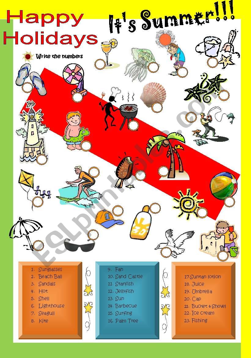 It´s summer - ESL worksheet by Pinhky