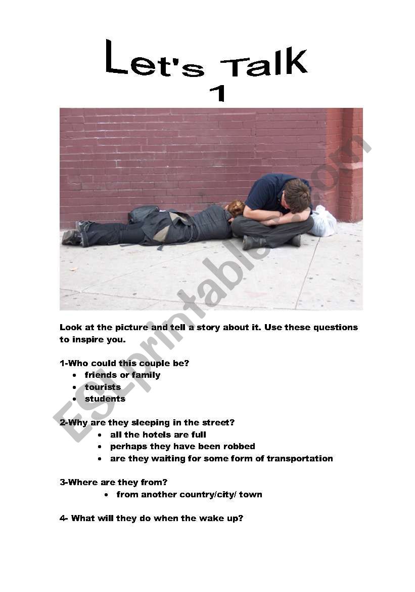 LetÂ´s Talk 1 - ESL worksheet by Cifu