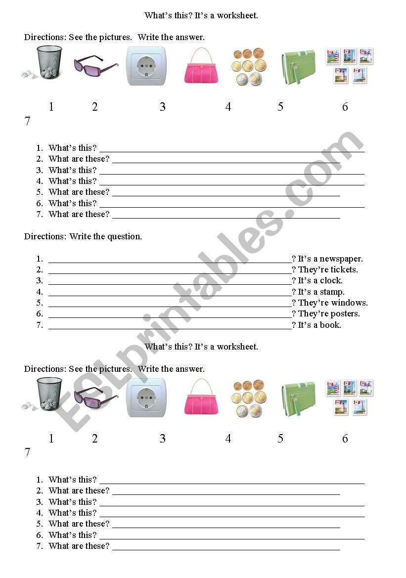 What´s This? What are these? - ESL worksheet by Cornerstone UA