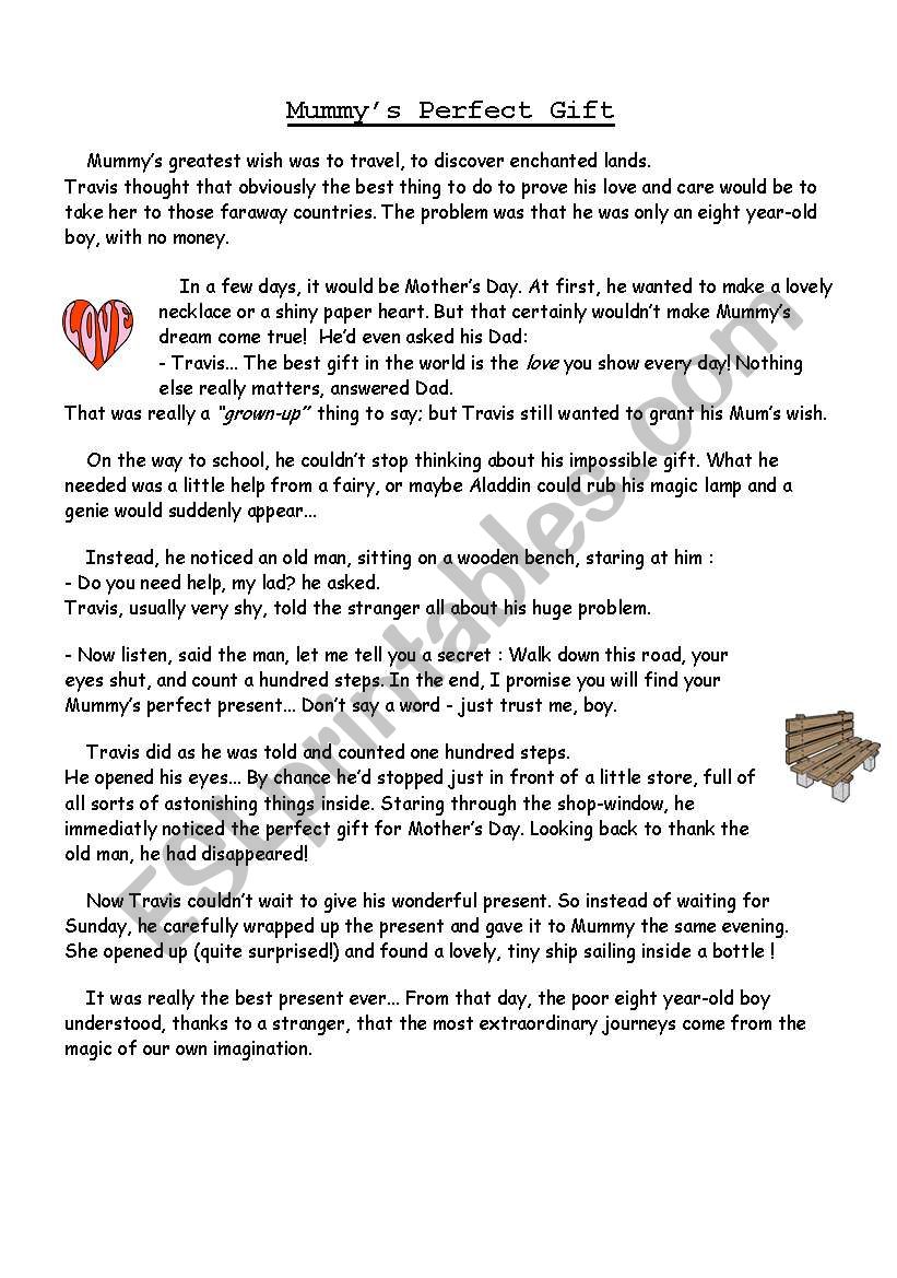 Mummy´s perfect gift - ESL worksheet by jumangi