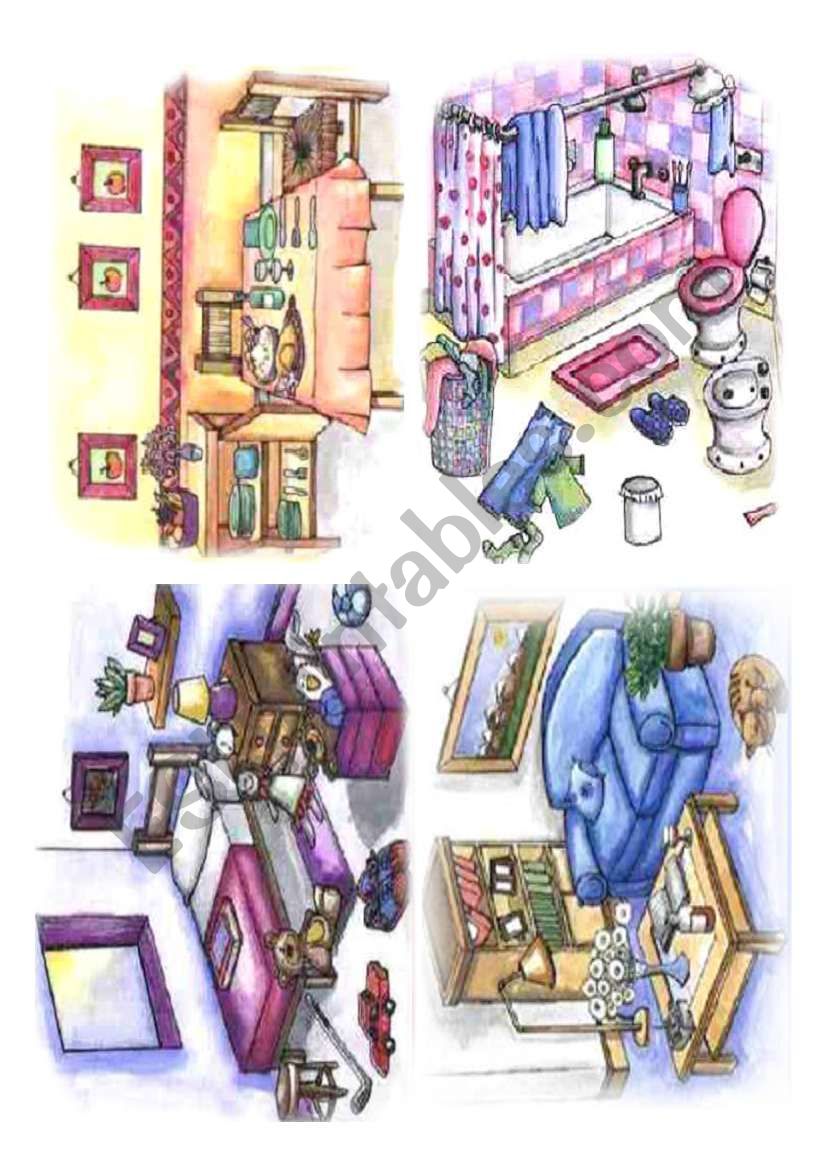 In my house there is … Set 3 - ESL worksheet by Alenka