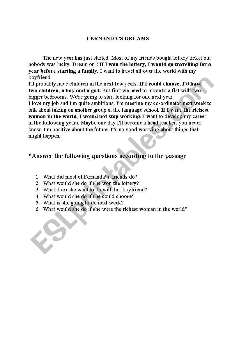 if clause type 2 - ESL worksheet by ada_b if clause type 2 - ESL worksheet by ada_b