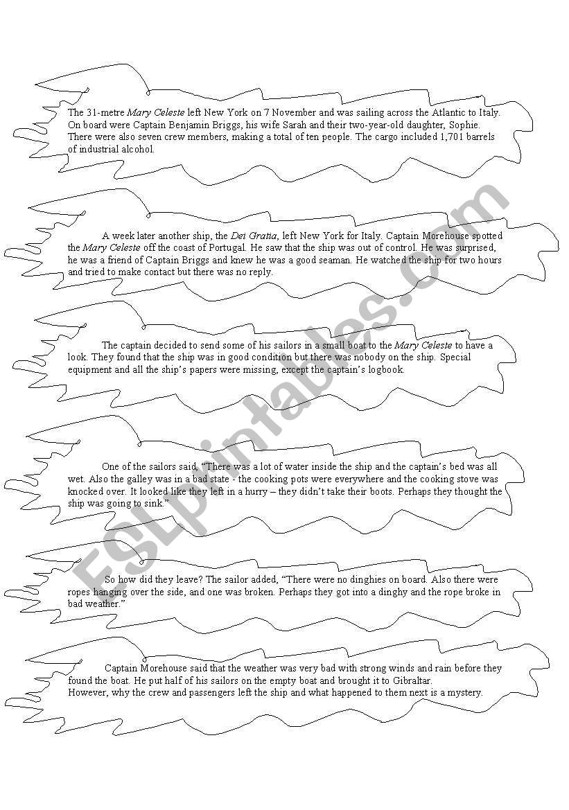 Jigsaw Reading Activity ESL Worksheet By Aquarius21