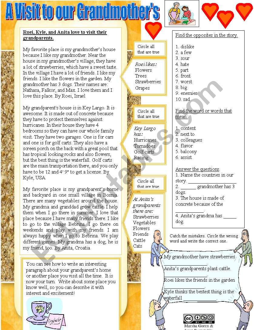 A Visit to Grandmother´s - ESL worksheet by moma