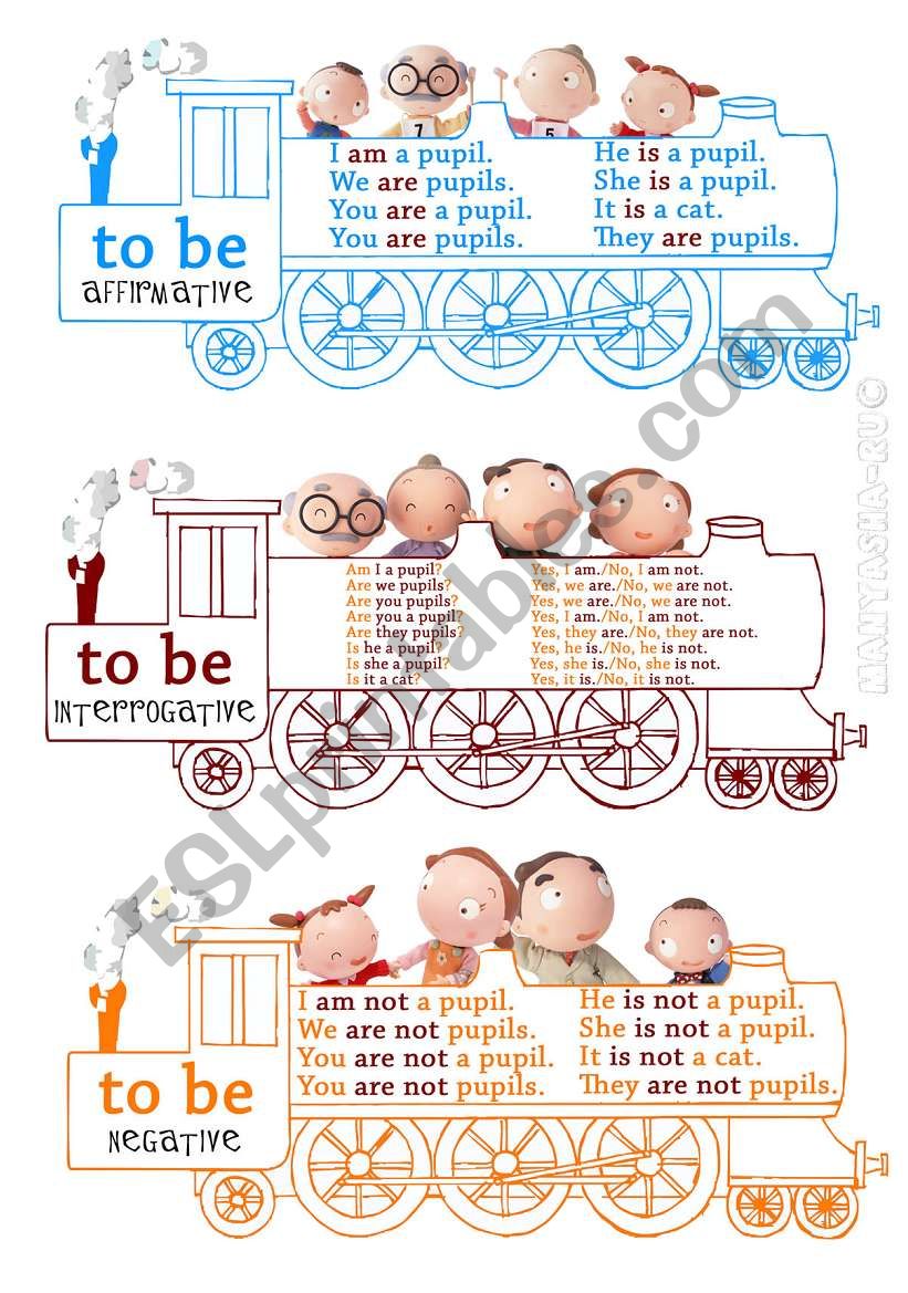 ´To be´ bookmarks - ESL worksheet by manyasha-ru