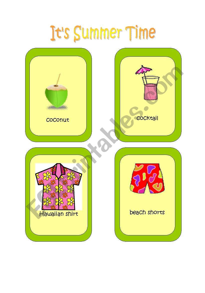 It´s summer time Part 2 - ESL worksheet by Krümel