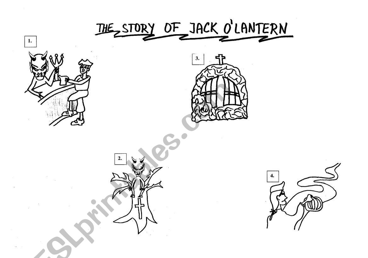 English worksheets: The Story of Jack O´Lantern