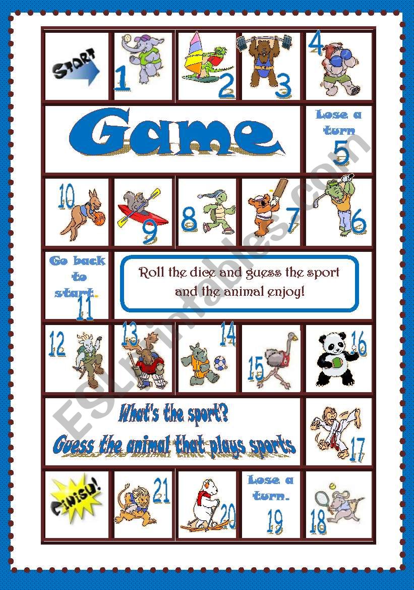 What´s the sport? GAME *full editable - ESL worksheet by marinaru
