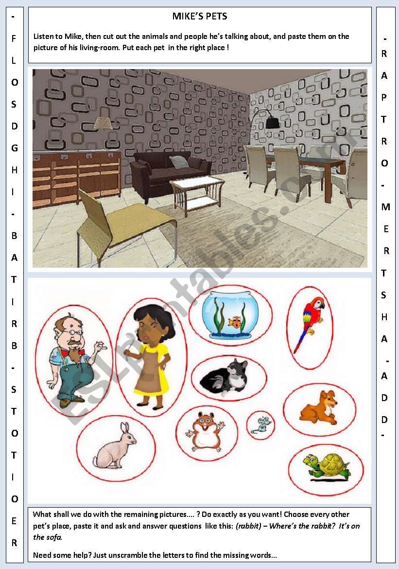 Mike´s pets - ESL worksheet by wysiwyg