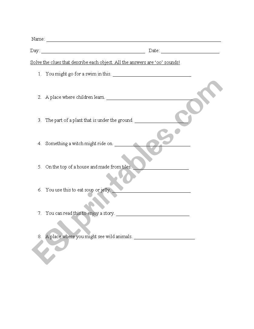 English Worksheets Short And Long Vowel Sound oo english-worksheets-short-and-long-vowel-sound-oo