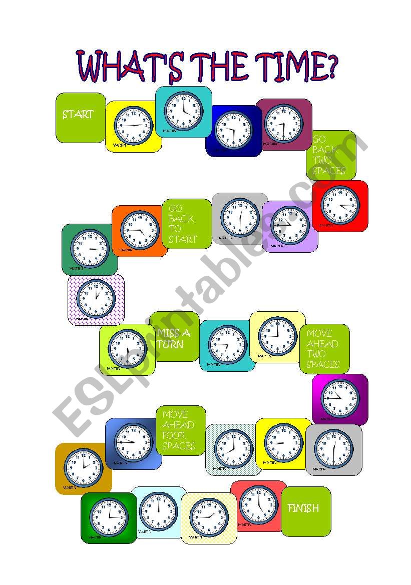What´s the time? - ESL worksheet by Krümel