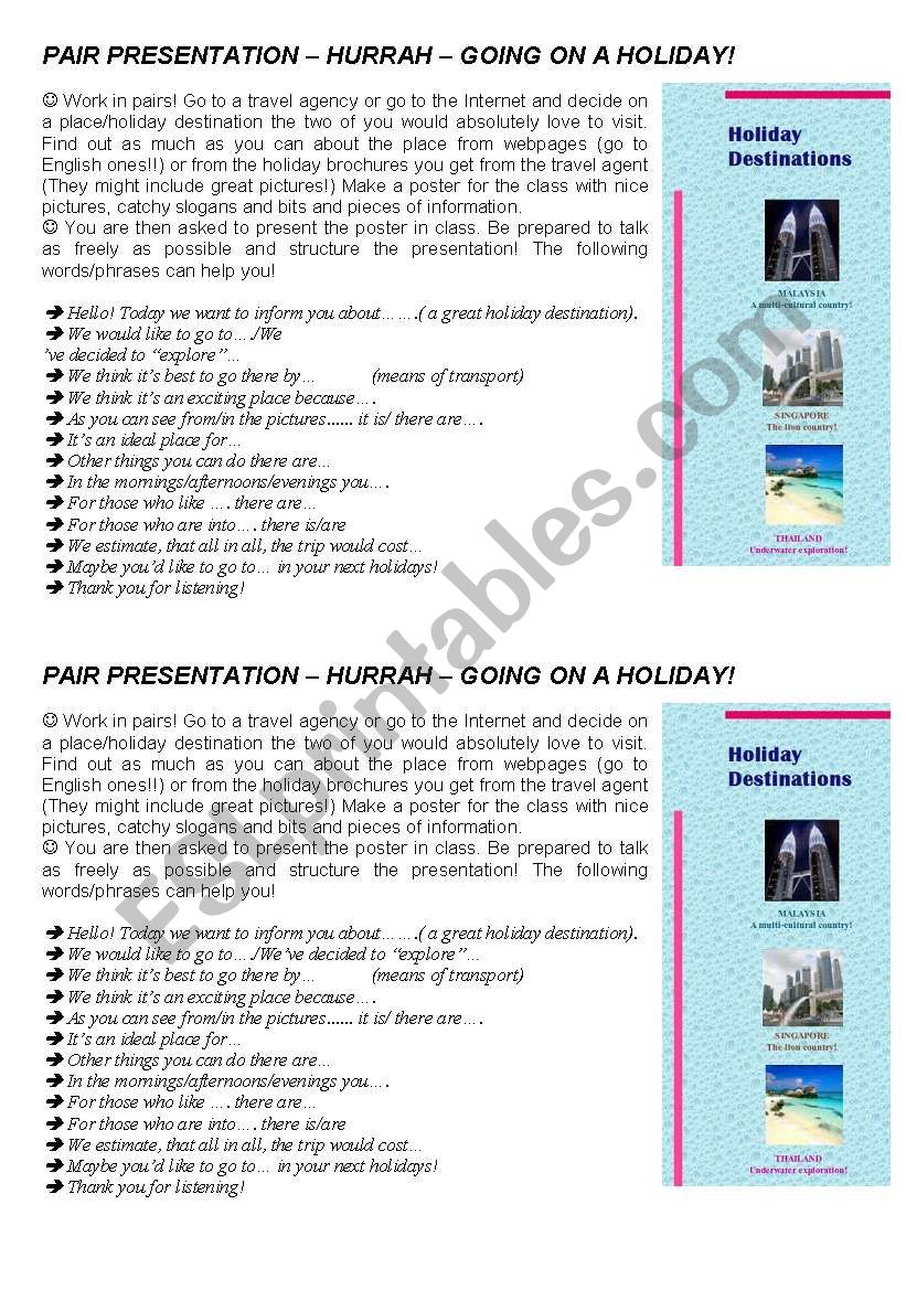 A place we´d like to visit - ESL worksheet by bettiimre