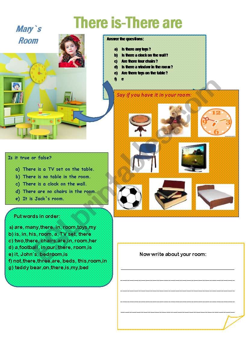 mary`s room - ESL worksheet by alejandro-rodrigess