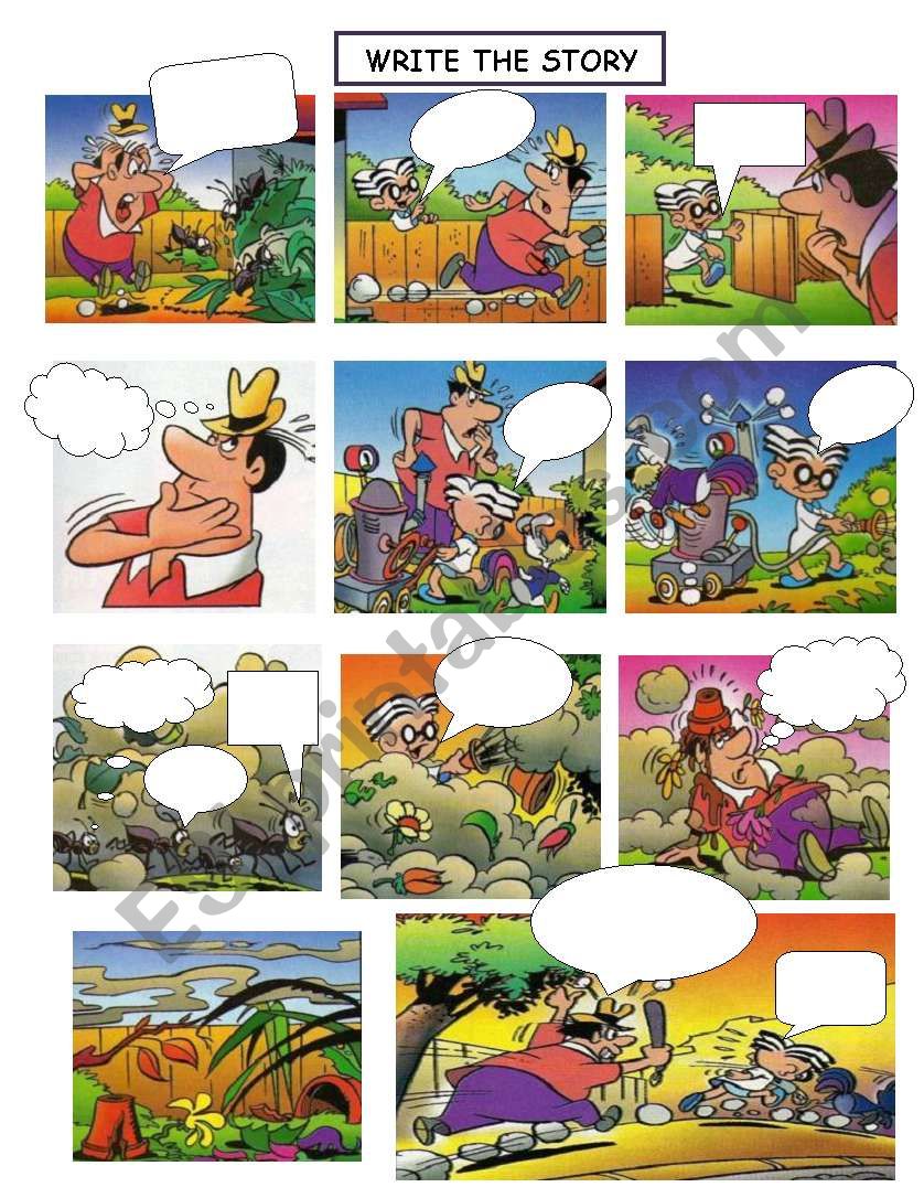 WRITE THE STORY ESL Worksheet By Lilianamontoya13