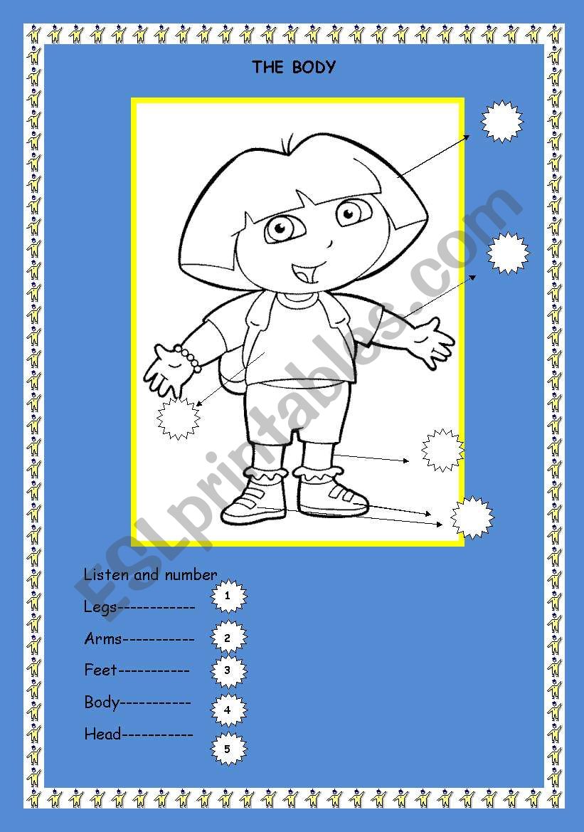 English worksheets: Dora´s body