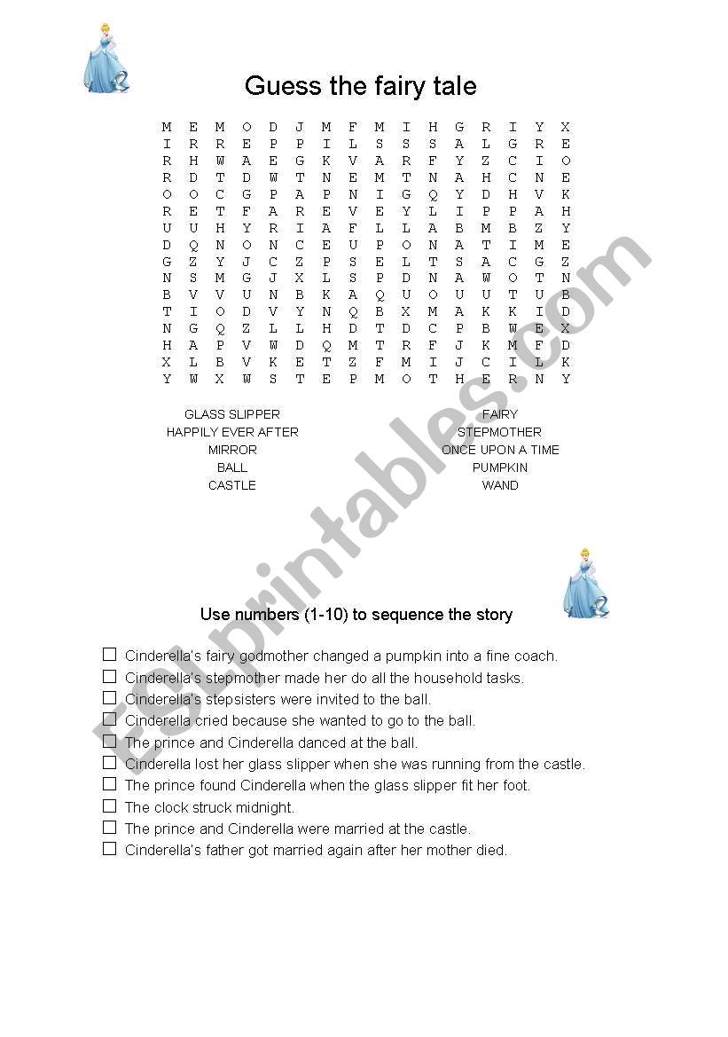 English worksheets: Fairy tales and Cinderella´s story