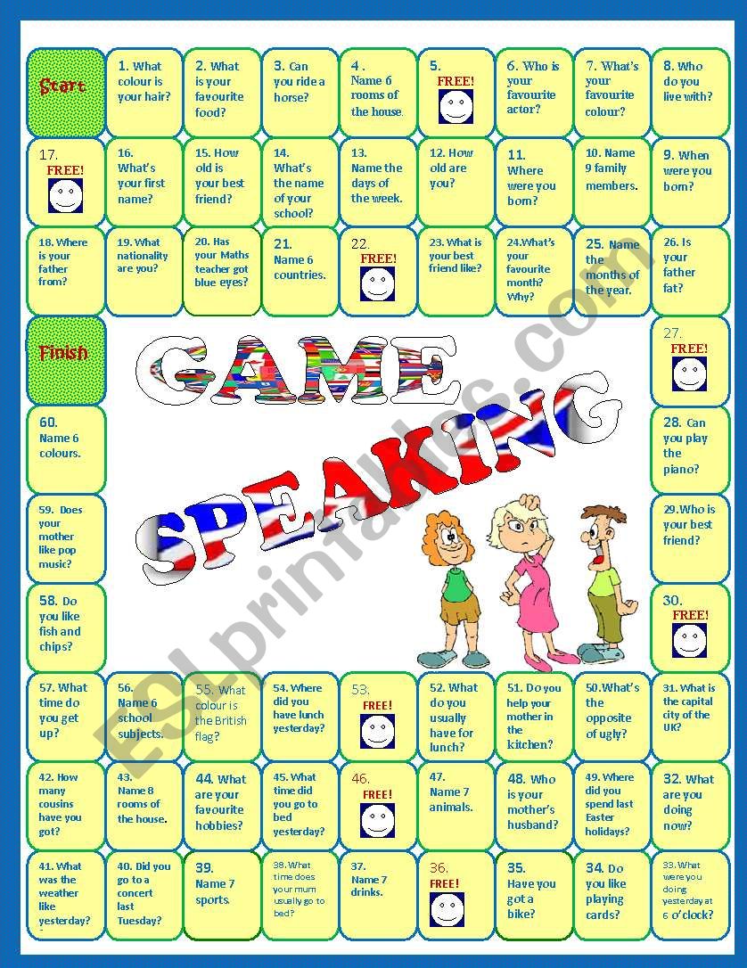 English Speaking Games For Kids