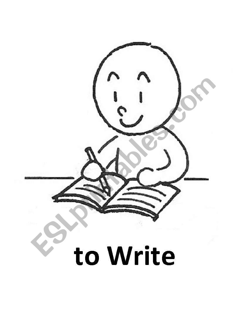 Verbs Clipart Black And White School