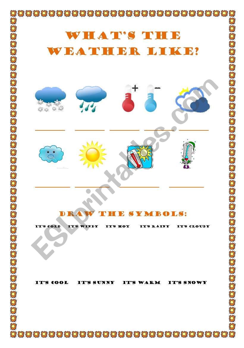 English worksheets: What´s the weather like?