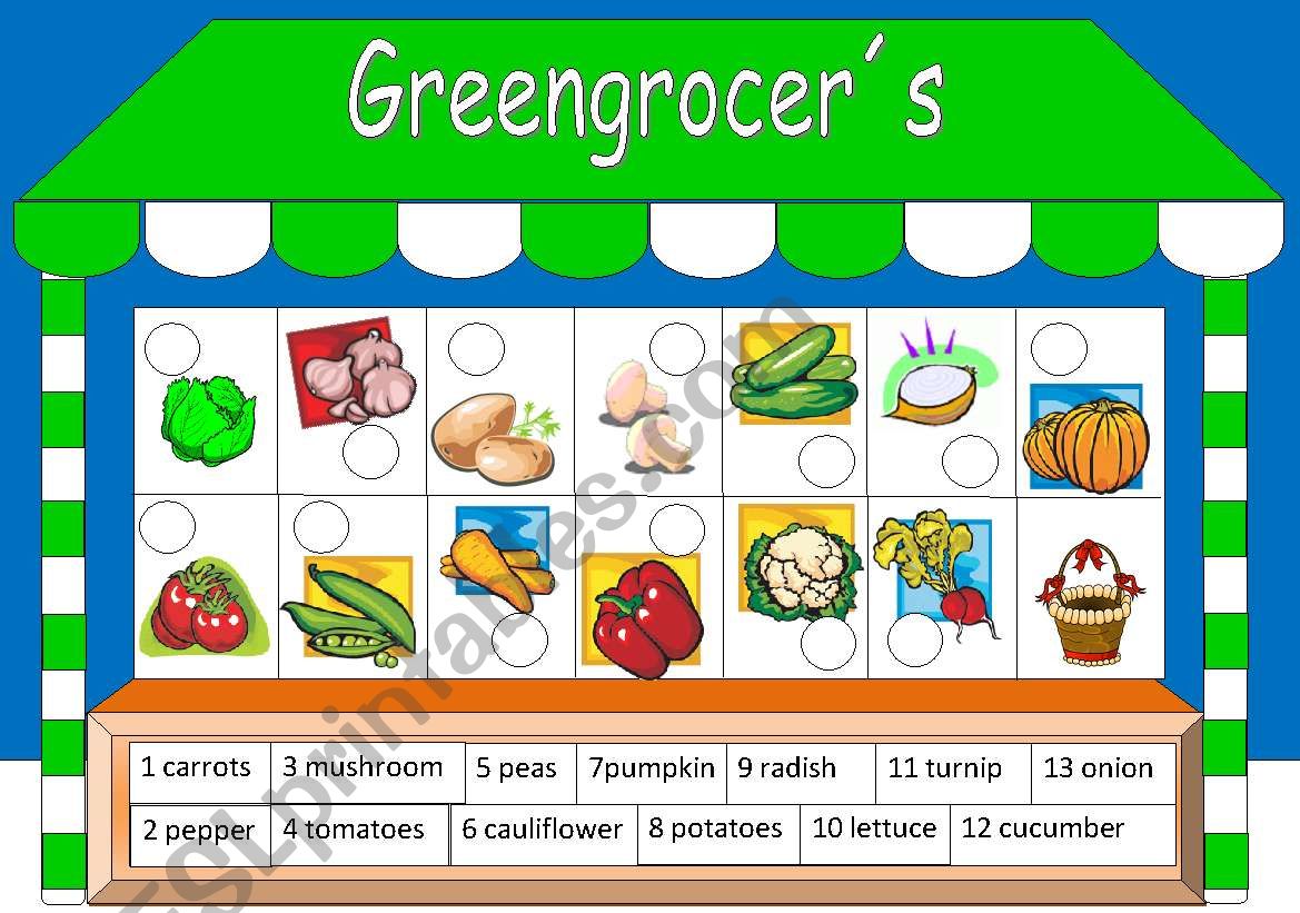 Greengrocer´s - ESL worksheet by aliciacot