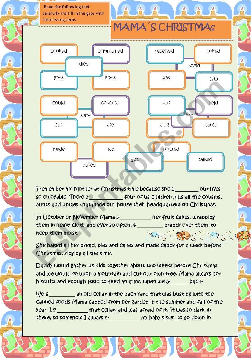Mama´s Christmas - ESL worksheet by elirico