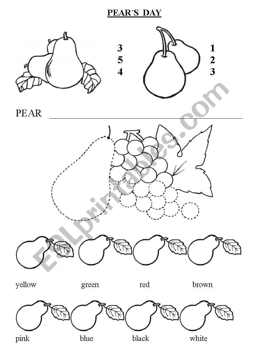 English worksheets: Pear´s Day