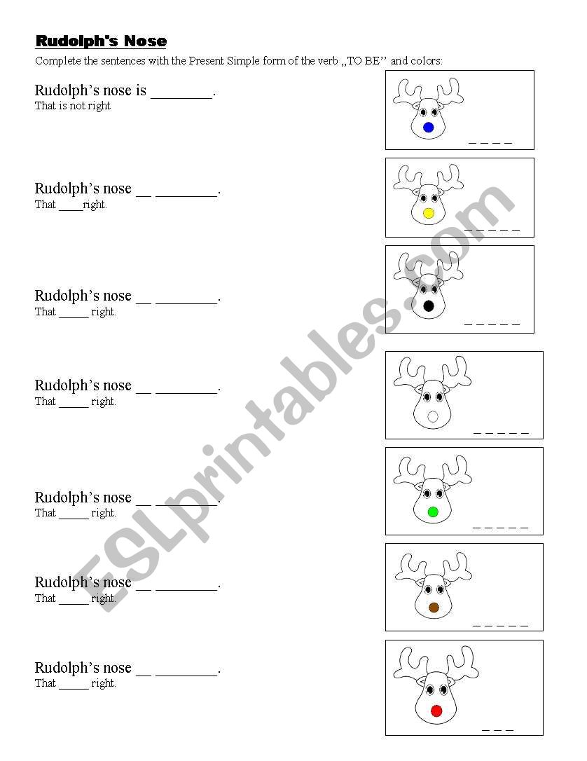 ANOTHER RUDOLPH´S SONG AND WORKSHEETS - ESL worksheet by lianna