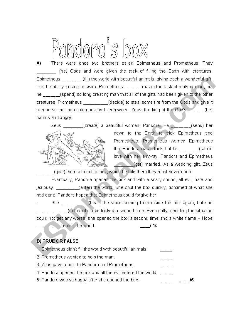 Pandora´s box - ESL worksheet by anamor137