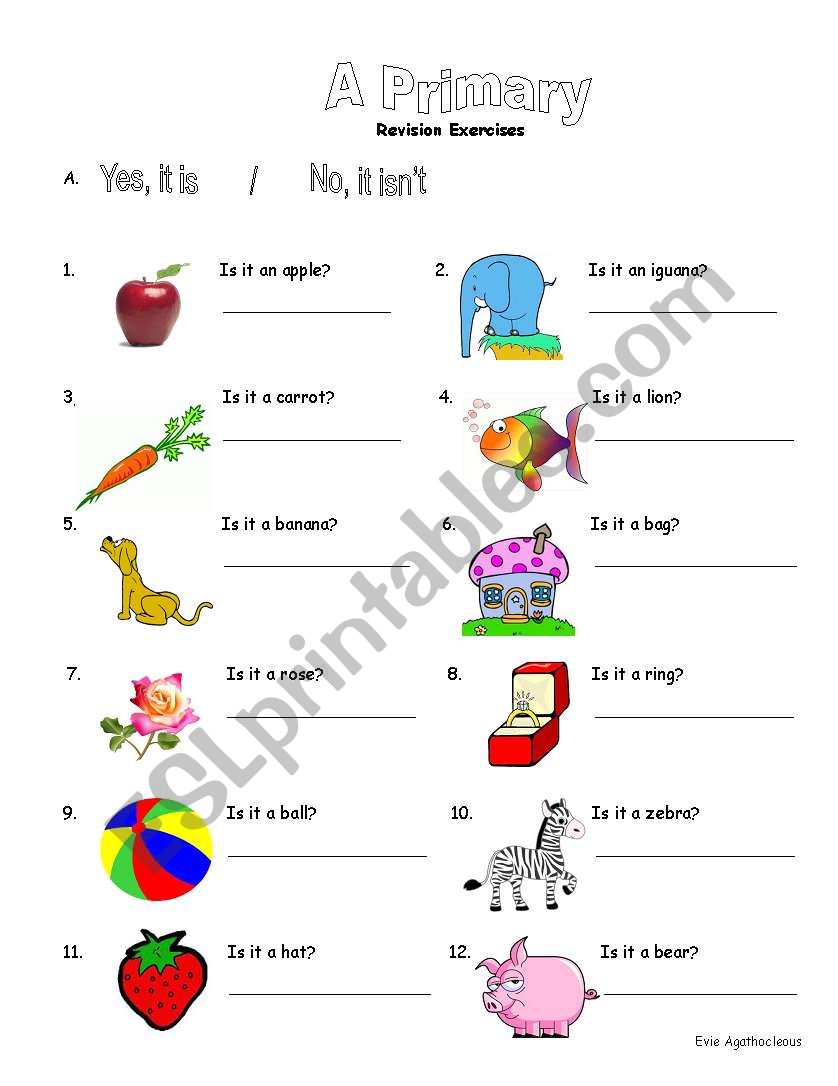 Revision Exercises For Beginners ESL Worksheet By Mummy1917