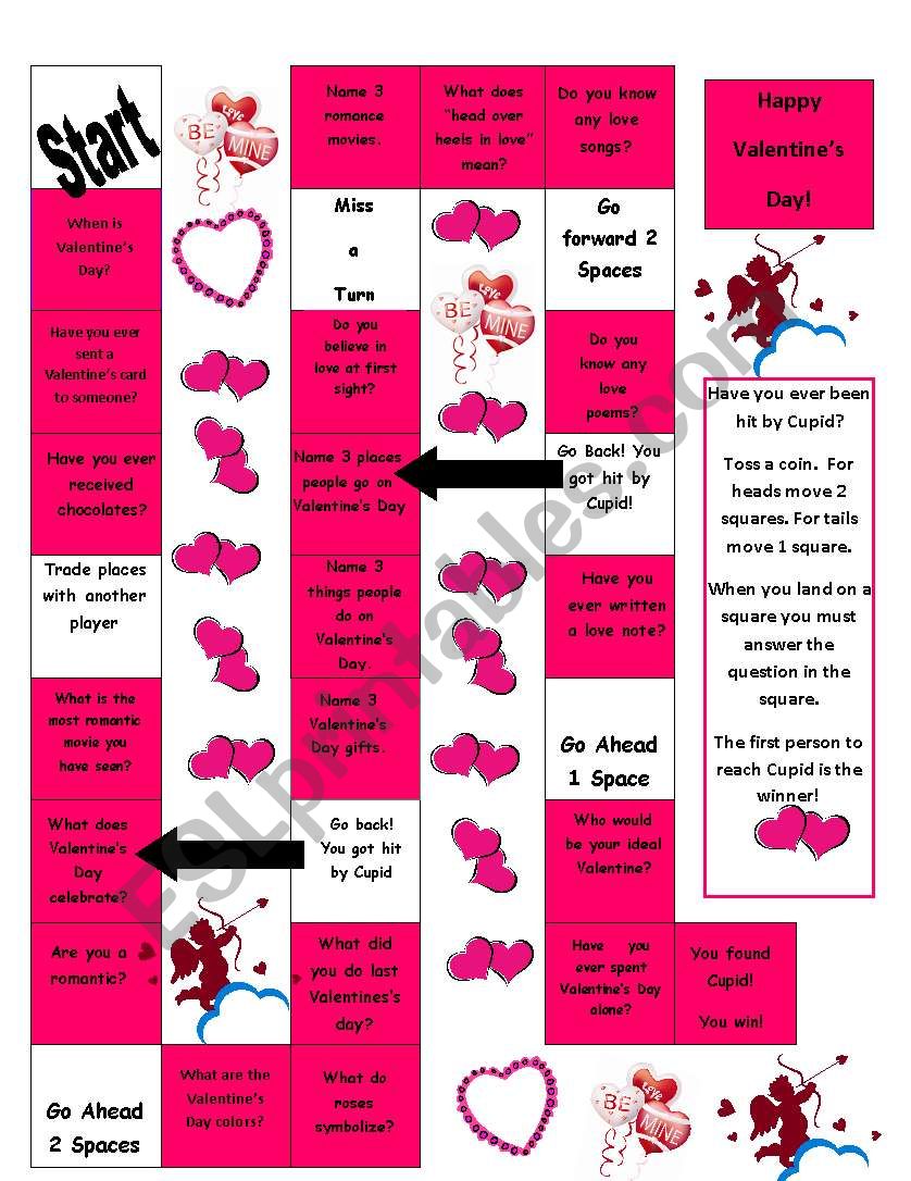 Talk, write and listen, 6 Valentine´s Day activities - ESL worksheet by ...