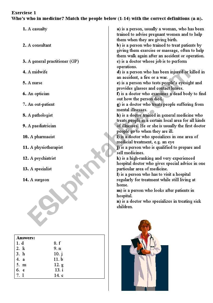 Going to the doctor´s - ESL worksheet by sanamarina