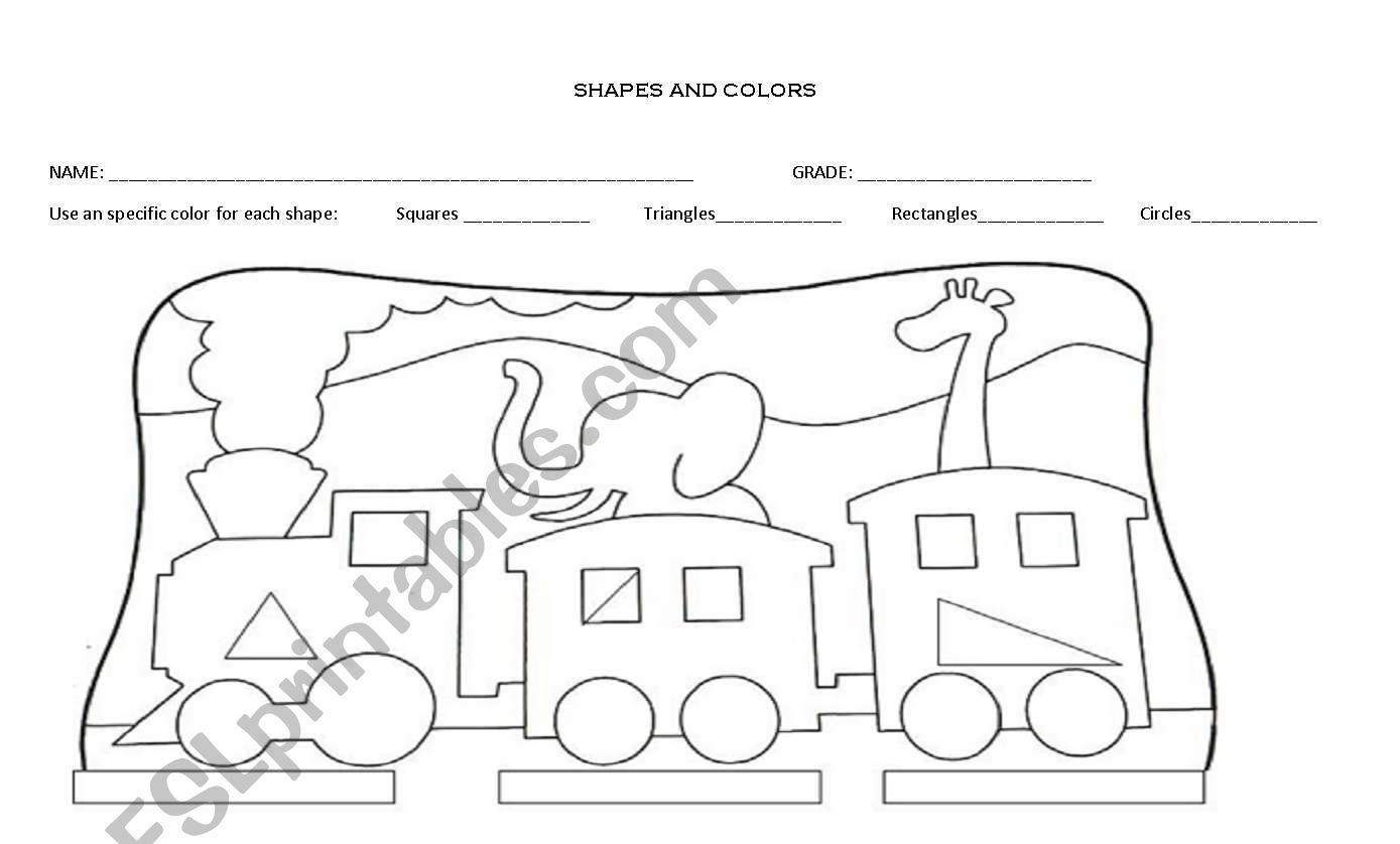 Shapes and colors - ESL worksheet by carolangielh