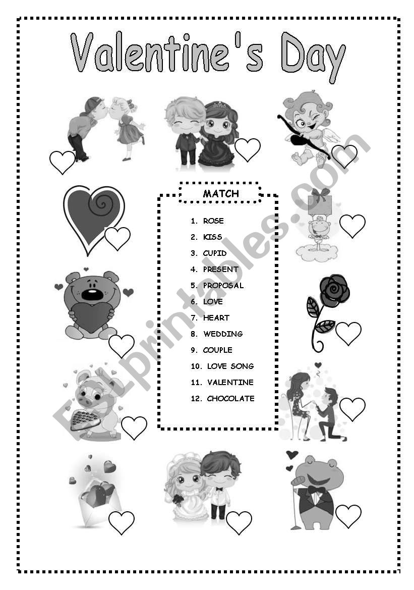 Valentine´s Day - ESL worksheet by aniachmiel