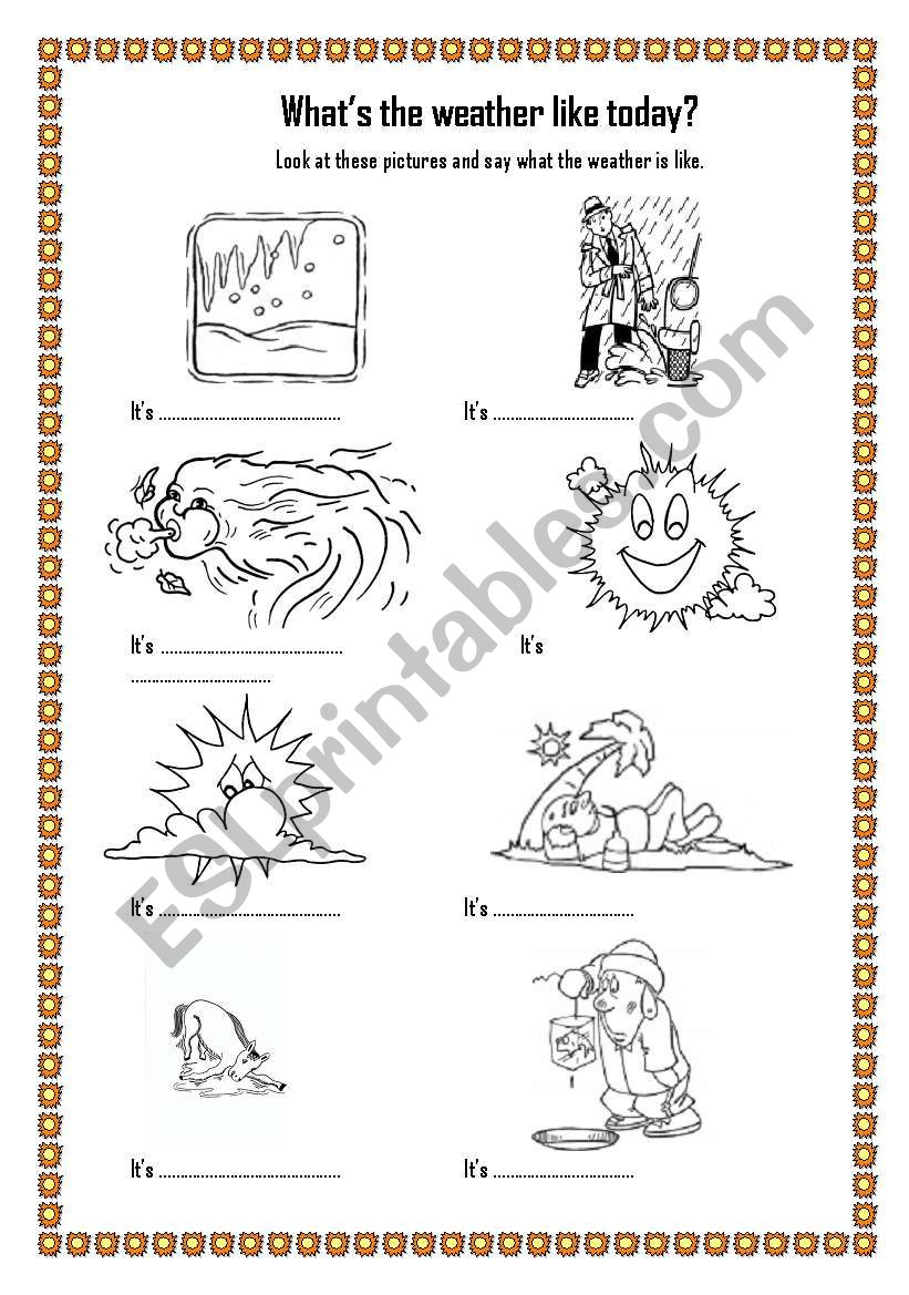 What´s the weather like today? - ESL worksheet by goodwinsplinters