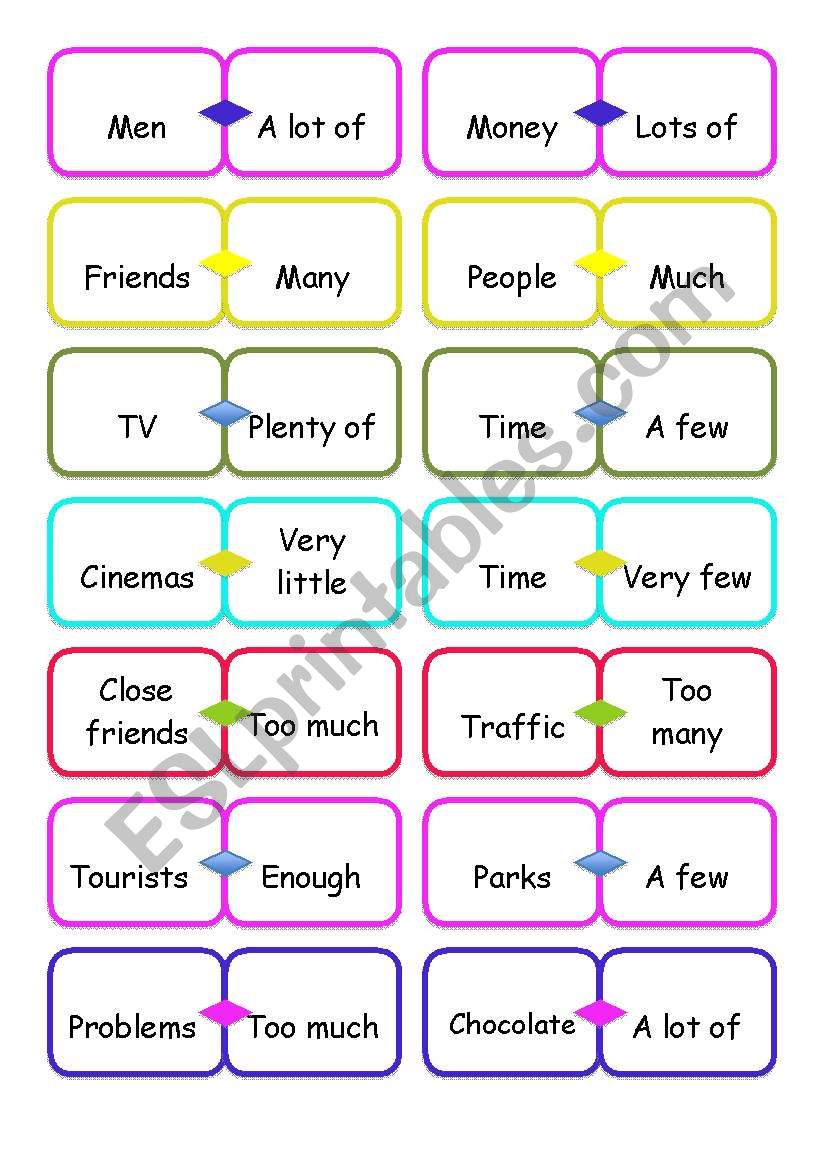 Quantifiers Exercises Esl Worksheet By Merveguney