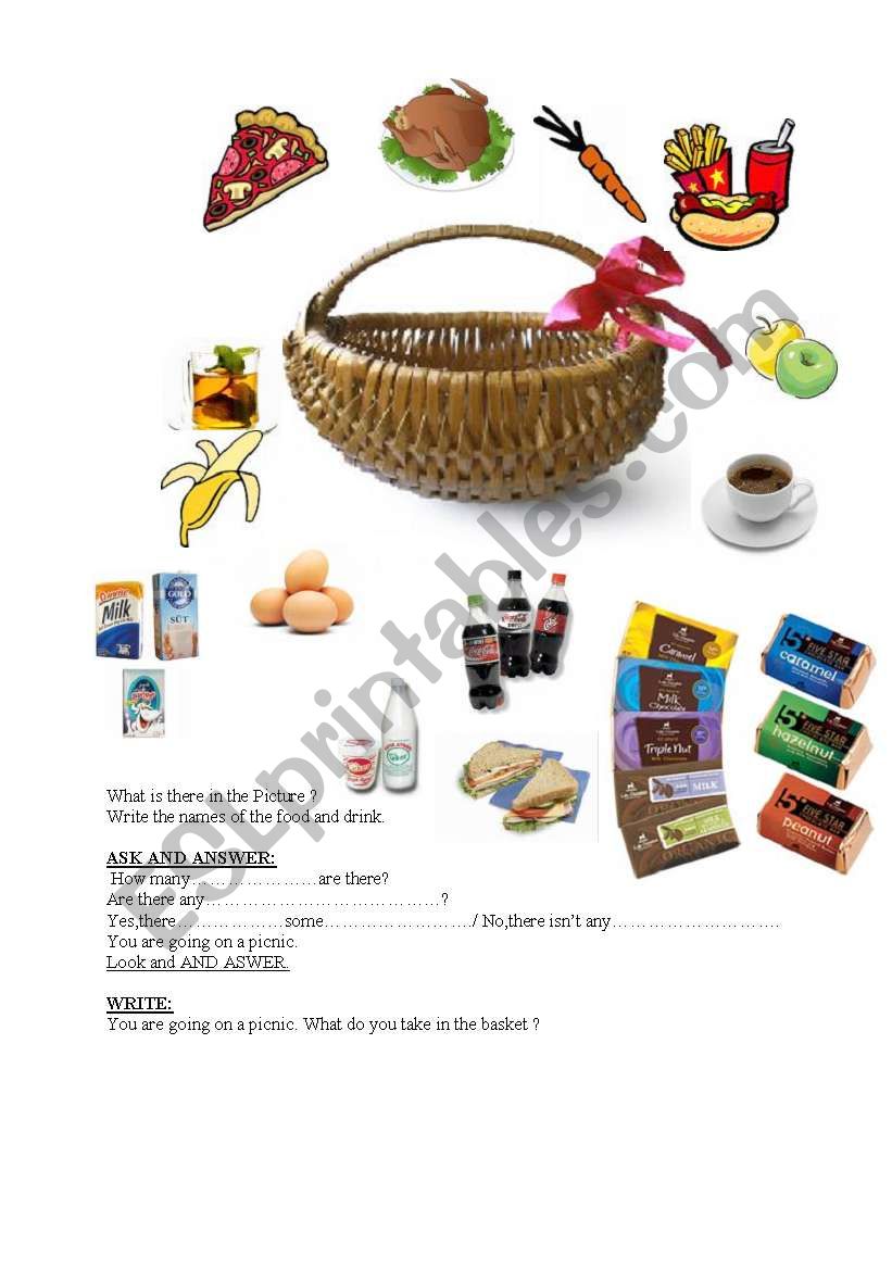 PÝCNÝC BASKET - ESL worksheet by 1957