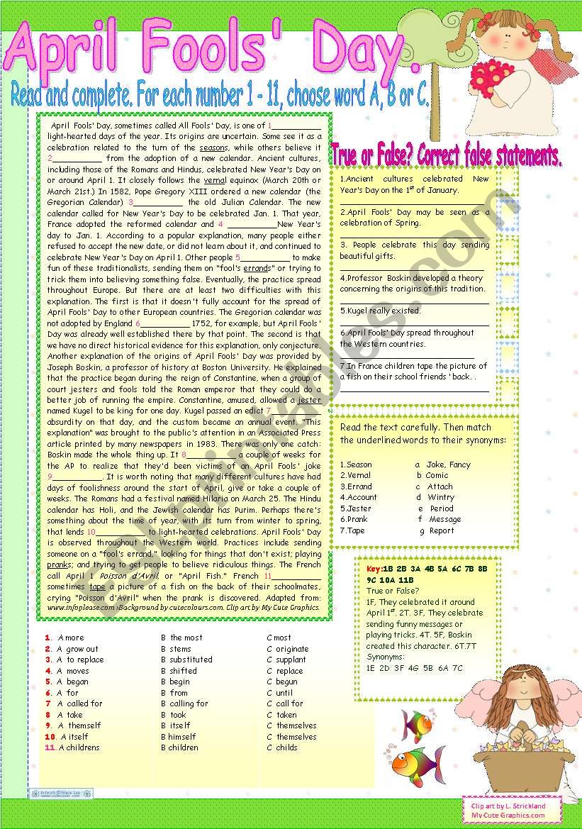 April Fools´ Day. - ESL worksheet by LUCETTA06